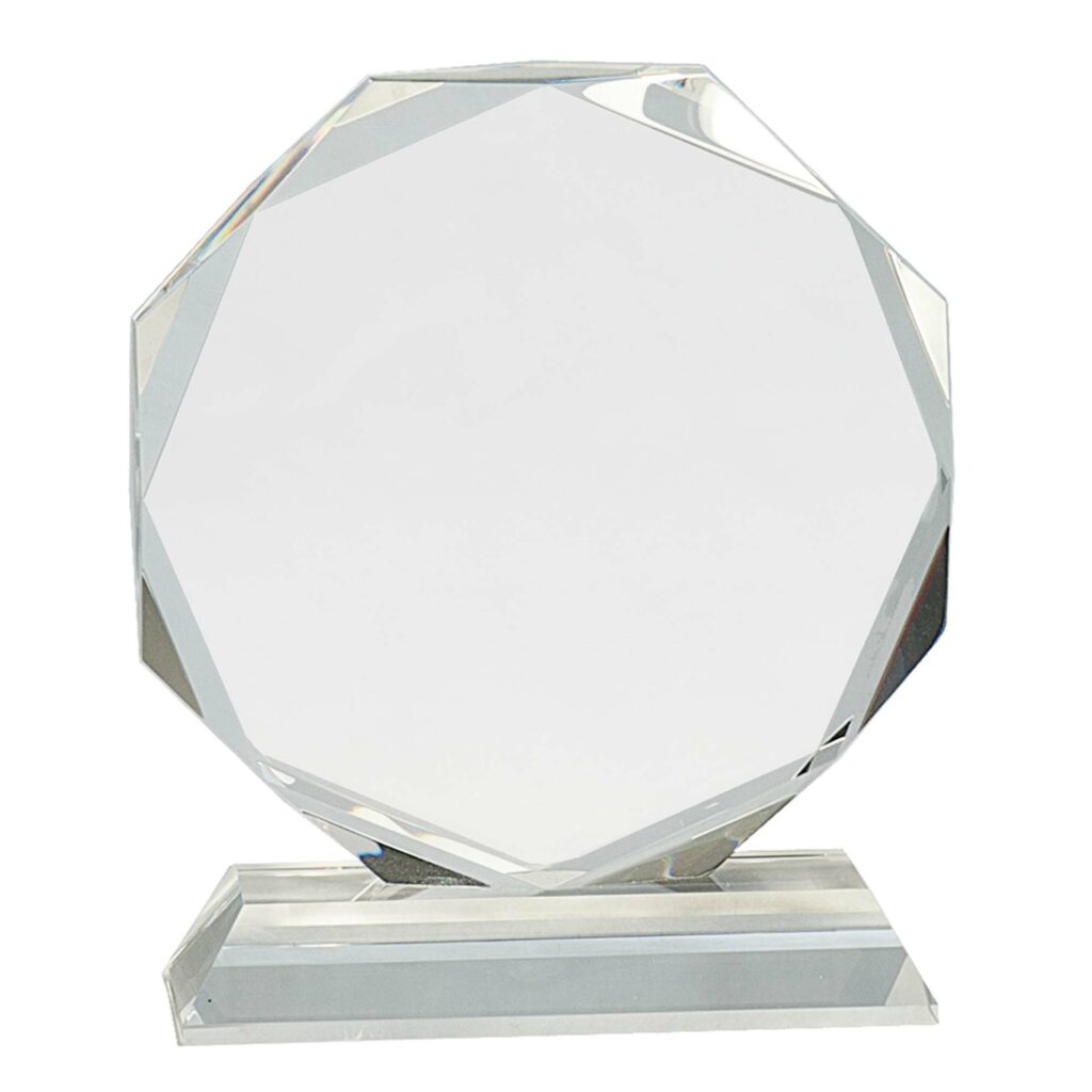 Large Crystal Octagon Tower | Viking Awards and Engraving